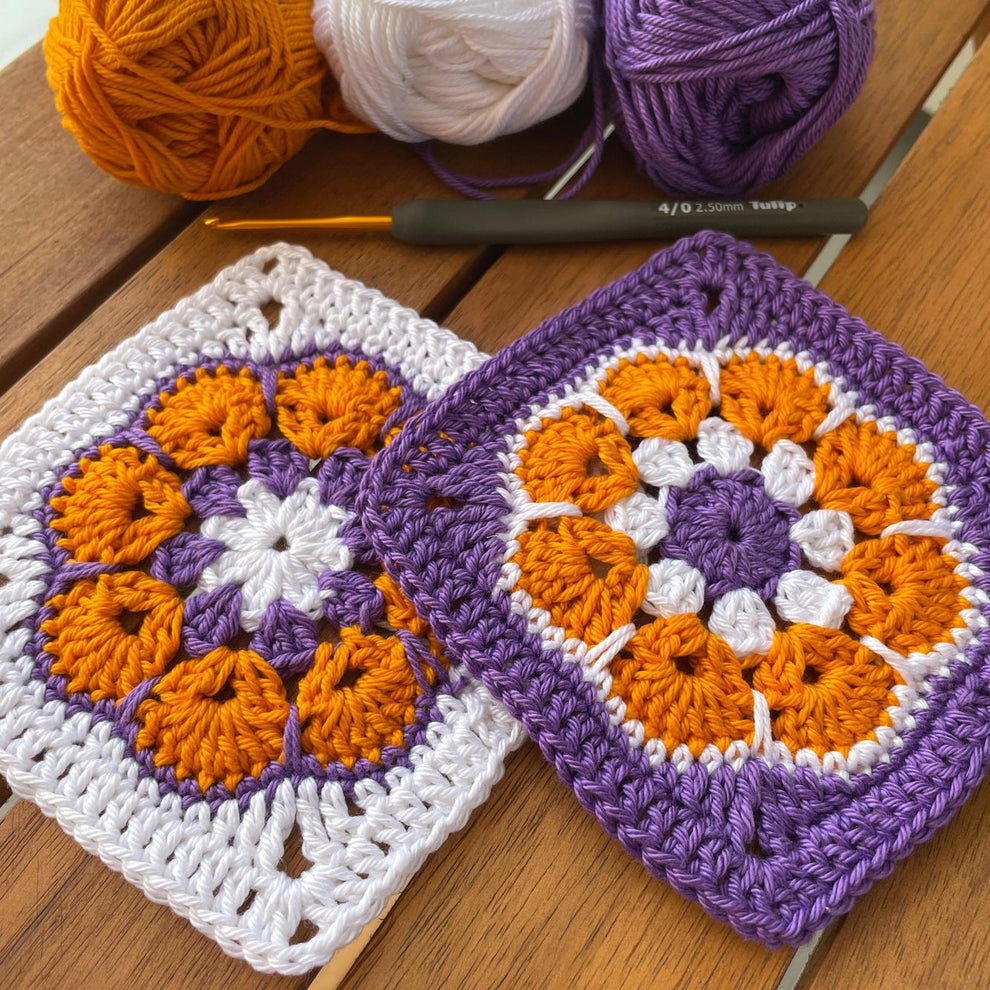 Granny square African flower crochet pattern – CrochetClubStore