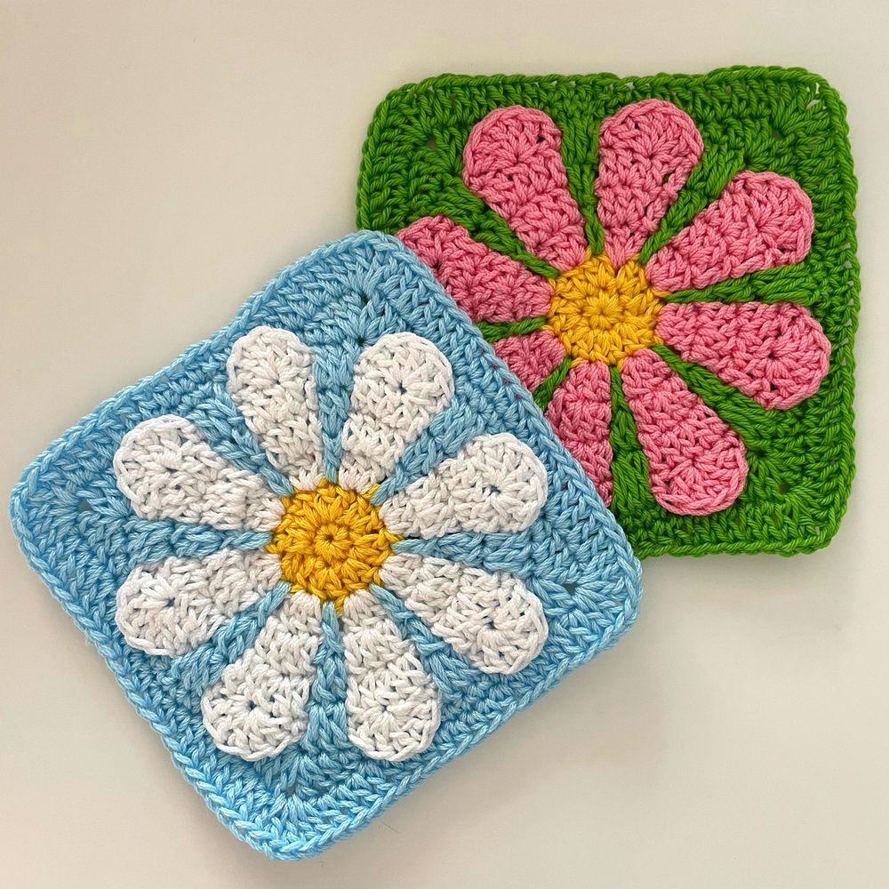 Crochet flowers granny square pattern – CrochetClubStore